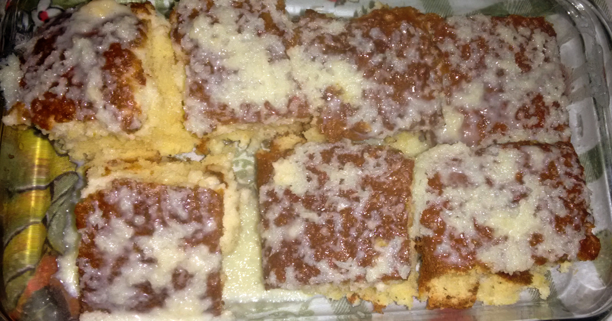 Receita de Bolo molhado de coco, enviada por sandra lilian - TudoGostoso