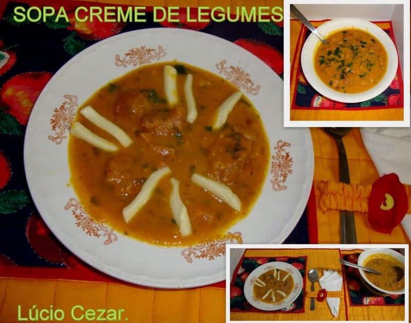 Receita de Sopa creme de legumes, enviada por lucio cezar. - TudoGostoso