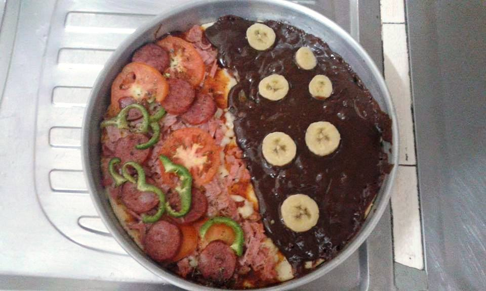 Receita de Pizza meio a meio com fermento químico, enviada por leticia ...