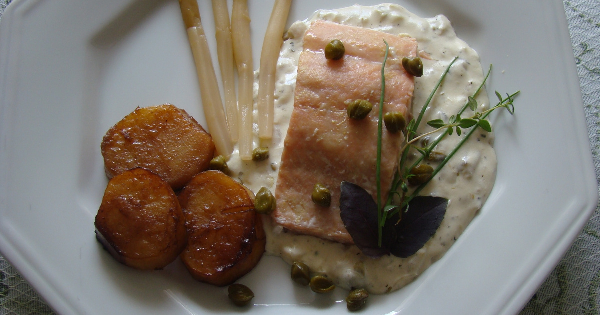Receita de Salmão com creme de aspargos, enviada por mario sergio ...