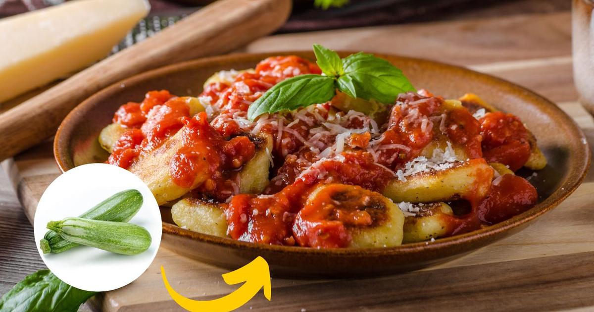 Nhoque de abobrinha SEM GLÚTEN saudável ao molho de tomate: receita é ...