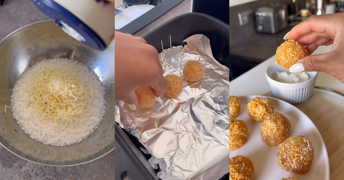 Bolinha de tapioca de apenas 3 ingredientes na airfryer: receita rápida ...