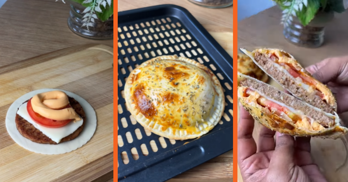 Hamburgão com massa de pastel na airfryer: receita rápida e fácil que ...