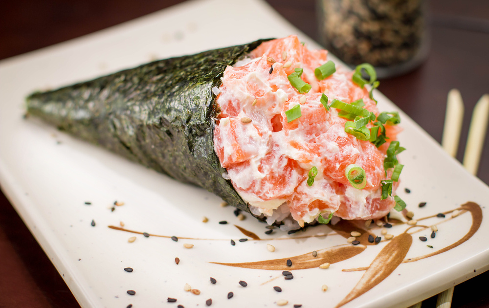 Receita de Temaki de salmão com shitake e cebolinha, enviada por ravila ...
