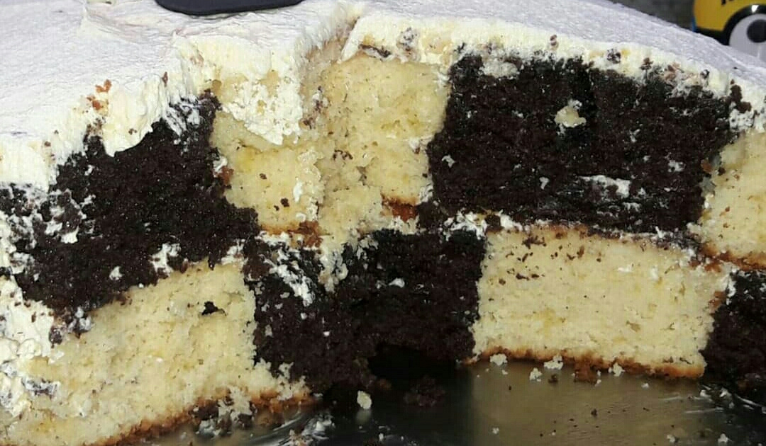Receita de Bolo xadrez colorido, enviada por elaine cristina de ...