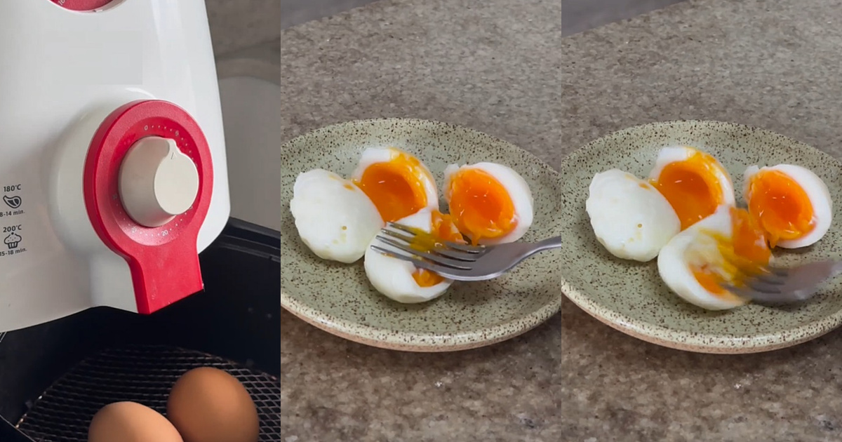 Aprenda a fazer ovos cozidos na airfryer com o ponto da gema perfeito em menos de 10 minutos ...