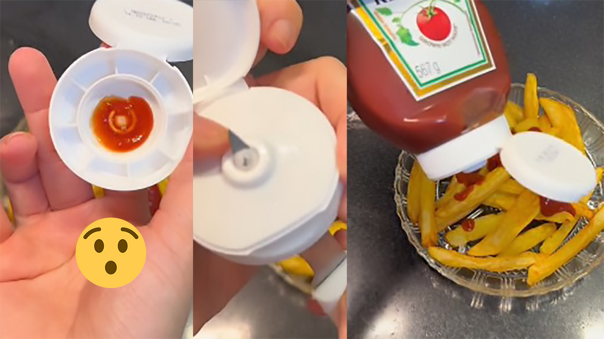 Nada de sofrer para tirar o ketchup do pote, truque simples na tampa é ...
