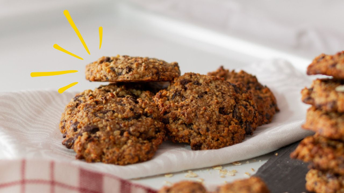 Biscoito de aveia e chocolate SEM FARINHA: receita de apenas três ...