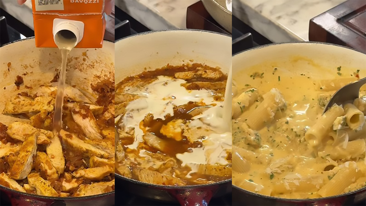 Pasta cremosa com frango fácil de fazer, mas com sabor de chef: já ...